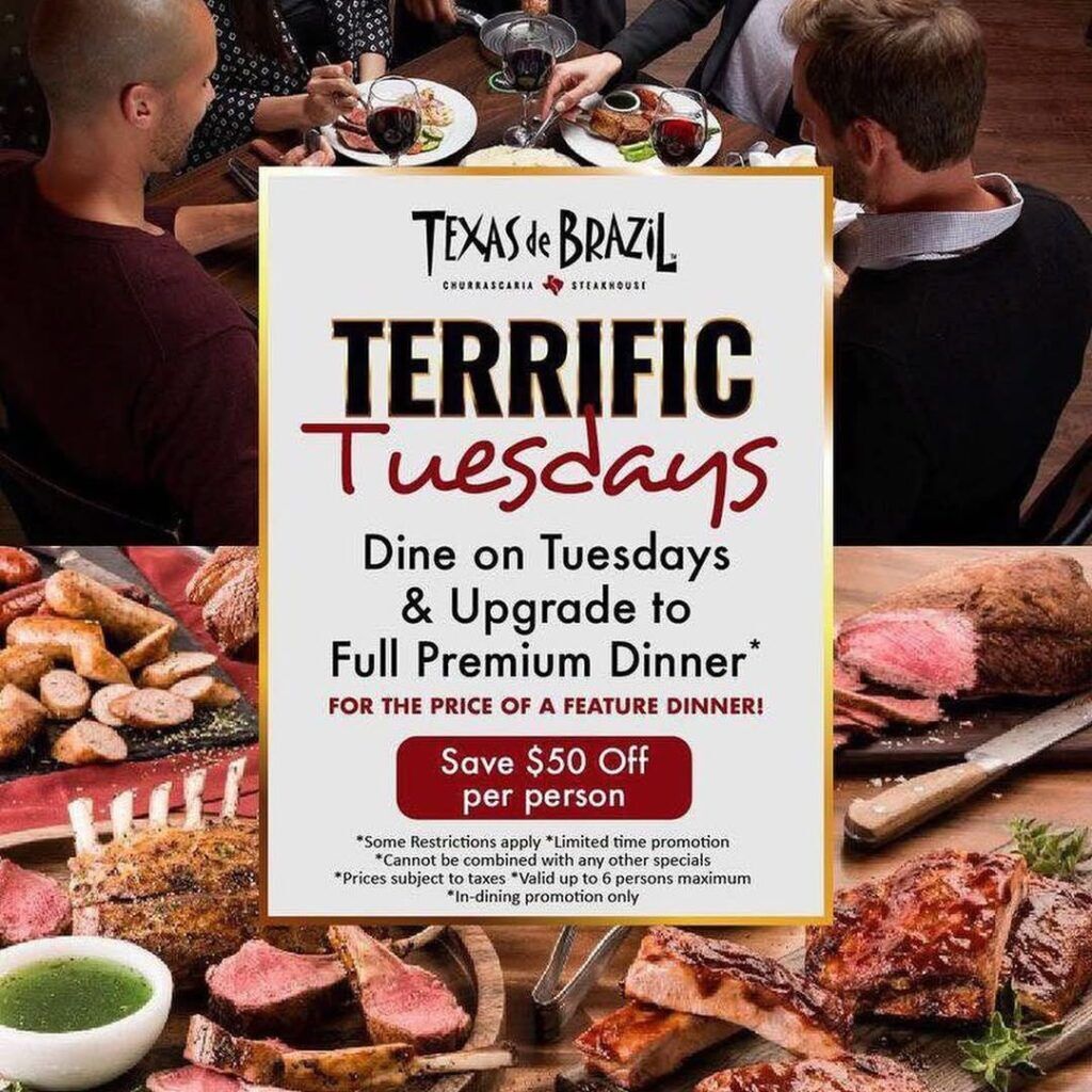 Texas De Brazil Dinner Menu - Evening Feast
