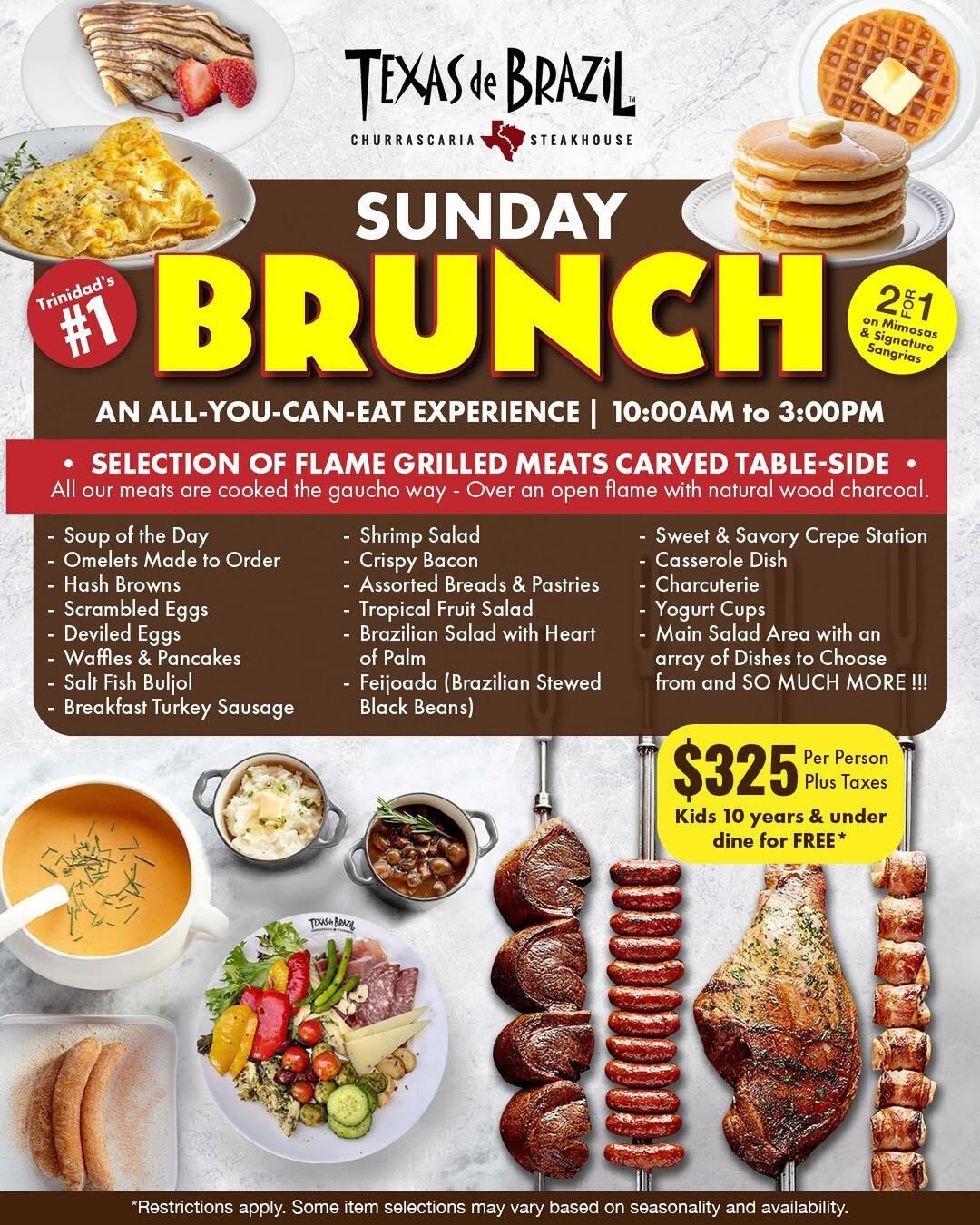 Texas De Brazil lunch menu - Midday Dining